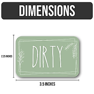 Double-Sided Dishwasher Magnet Clean Dirty Sign, Clean and Dirty Magnet for Dishwasher, Dirty or Clean Magnetic Signs, Clean/Dirty for Stainless Steel Decor, Dish Washer Sign Magnet