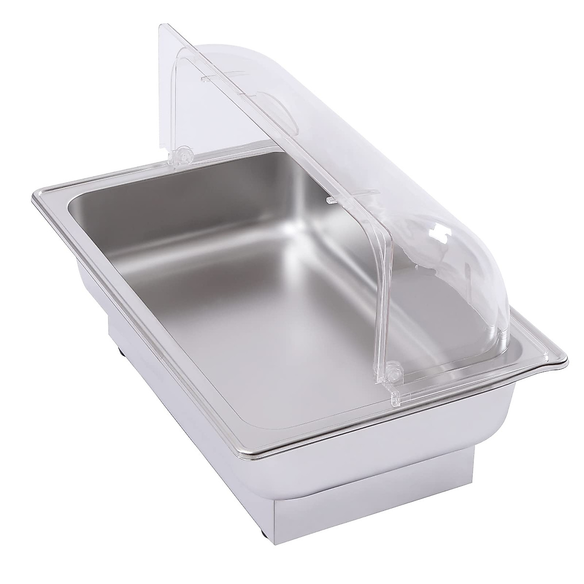 DNYSYSJ Electric Chafing Dish, 14L/14Q Commercial Chafing Dish Buffet Set Food Warmer Chafers and Buffet Warmers Chaffing Server Set for Dining Parties Wedding, Stainless Steel+PC (14L, 1 Tray)