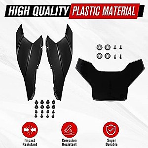A & UTV PRO Ryker Fairing Panels & Hood Accent Panel Kit for Can-Am All Ryker Models, Classic Black Hood Accent Intense Accessories, Replace OEM # 219400803, 219400873, 3PCS