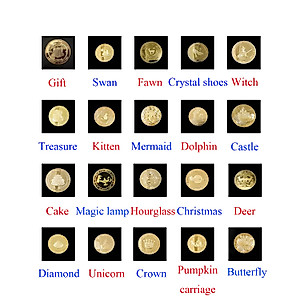 Tooth Fairy Coins Reward Commemorative Coin Collection Experience Gift for Lost Teeth Kids Party Decorations Supplies (20 Pcs)