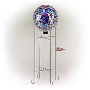 Alpine Corporation GRS122 Gazing Globe, 10"L x 10"W x 12"H, Purple