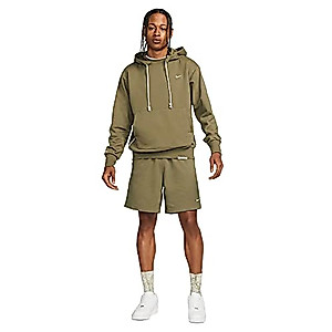 Nike Dri-FIT Standard Issue Men's Unisex Pullover Basketball Hoodie (as1, alpha, m, regular, regular, Medium Olive/Pale Ivory)