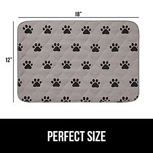 GORILLA GRIP Washable Puppy Pads, Slip Resistant Dog Crate Mat, Waterproof Cloth Pee Pad for Training Puppies in Playpen, Reusable Pet Incontinence Blanket, Protects Sofa, Furniture, Floors, 18x12