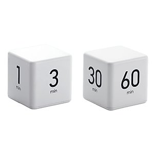 Feilifan Cube Timer, Kitchen Timer Kids Timer for ADHD Productivity Workout Flip Timer Classroom for StudyTime Countdown Management Settings 15 20 30 60 Minutes