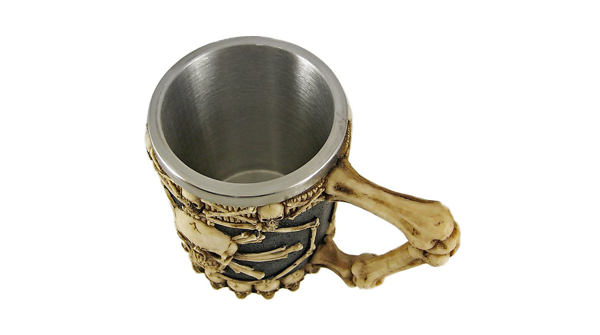 Things2Die4 Skull Halloween Mug with Bone Handle