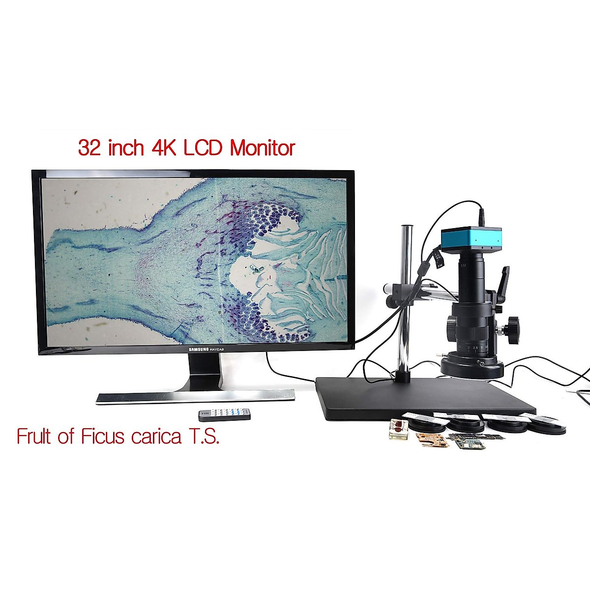 HAYEAR 4K UDH 2160P 1080P HDMI USB Industrial Microscope Camera for Machine PCB Board CPU Repair Soldering；PC Support Windows/Mac/Linux System