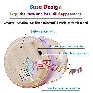 Sethruki Unicorn Music Snowball, 3.94 Inch Automatic Snowfall Music Box, with LED Rainbow Snow Lights, Birthday, Christmas, Ideal Gift for Girls