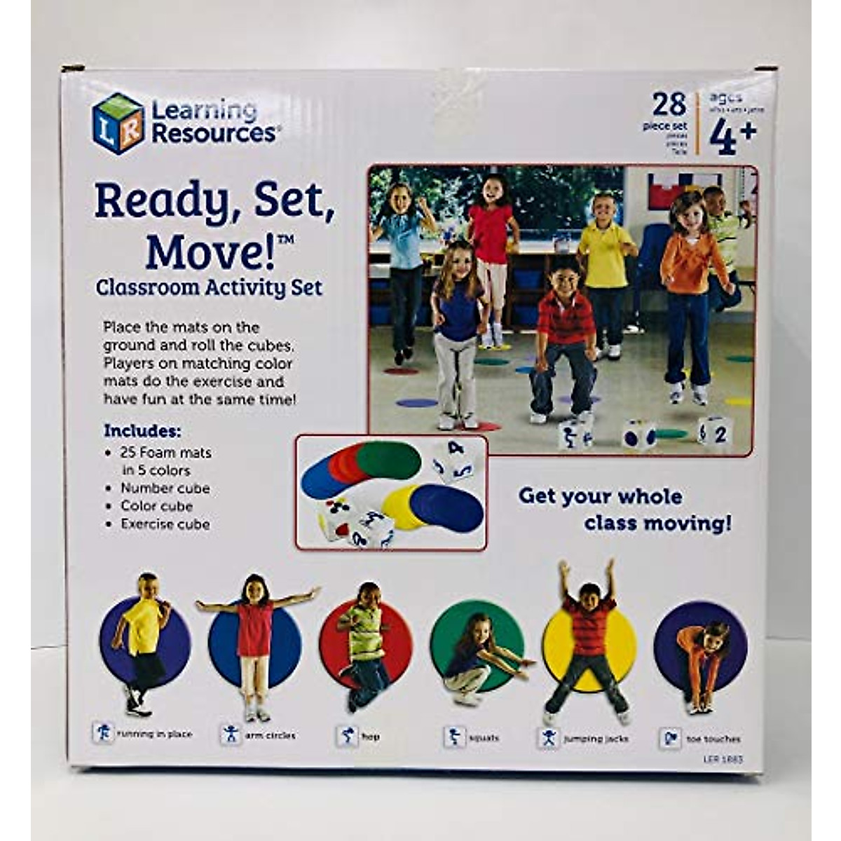 Learning Resources Ready, Set, Move! Classroom Activity Set, Classroom Game, Student Activities, 28 Piece Set, Ages 4+