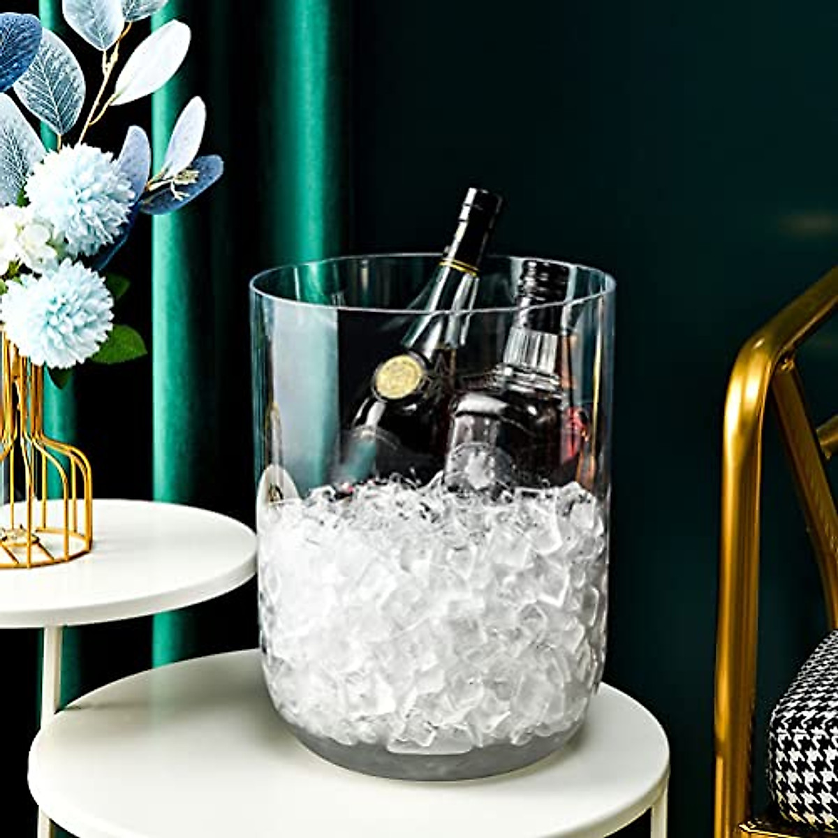CLISPEED Trash Bin Garbage Bin Clear Small Trash Can Wastebasket Garbage Can Container Bin Ice Bucket Laundry Basket for Kitchen Bathroom Office Bedroom Living Room ৪L Trash Bin Garbage Bin