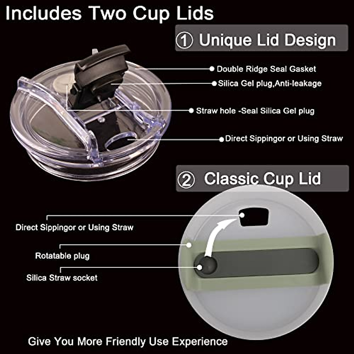 DREAMING MY DREAM 40oz Tumbler with Handle, H2.0 Tumbler Reusable Vacuum, Insulated Tumbler With Lid and Straws, Insulated Cup, Leak Resistant Lid (Rose Quartz)