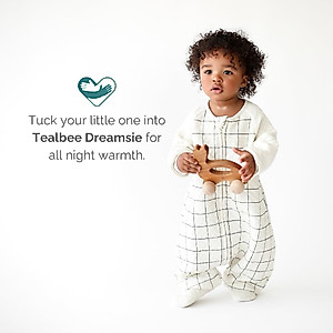 Tealbee Dreamsie: Toddler Sleep Sack with Long Sleeves and Footies 2T-3T - 0.8 TOG Summer Baby Wearable Blanket for Walkers - Rayon made from Bamboo, Organic Cotton Sleep Bag Feet Cover - Checkered
