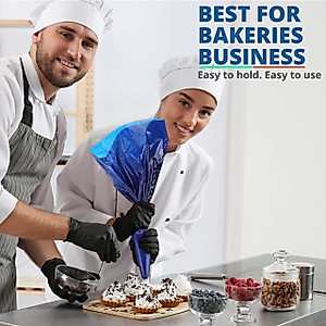 Treat Story Large Disposable Piping Bags - 21-inch, Easy-to-Use Thick Icing Bags for Cake and Dessert Decorations, Non-Bursting Material, Non-Slip Grip - Pack of 22