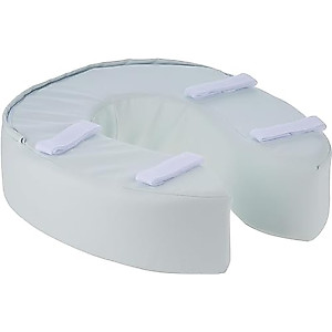 Essential Medical Supply Foam Padded Toilet Seat Cushion - 2" Height, Hook and Loop Attachment for Easy Installation, Washable Vinyl Cover - Added Cushion for The Toilet with Pressure Relief