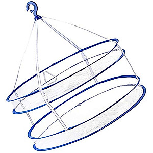 UXZDX Shopping Basket，1pc Mesh Clothes Hanging Dryer Double-Layer Foldable Sweater Drying Basket