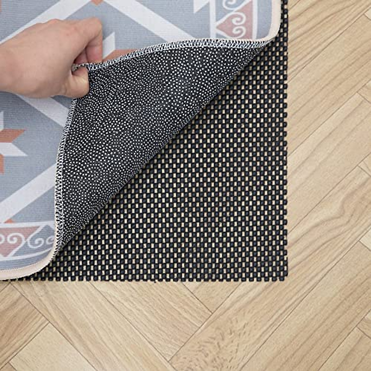 DwellAid 18in x 8FT, Black Shelf Cabinet Liner, Strong Grip, Non Adhesive Easiest Install Mat, Shelf Liner for Kitchen Cabinets Non Adhesive, Kitchen Drawer Liners, Durable Organization Liners