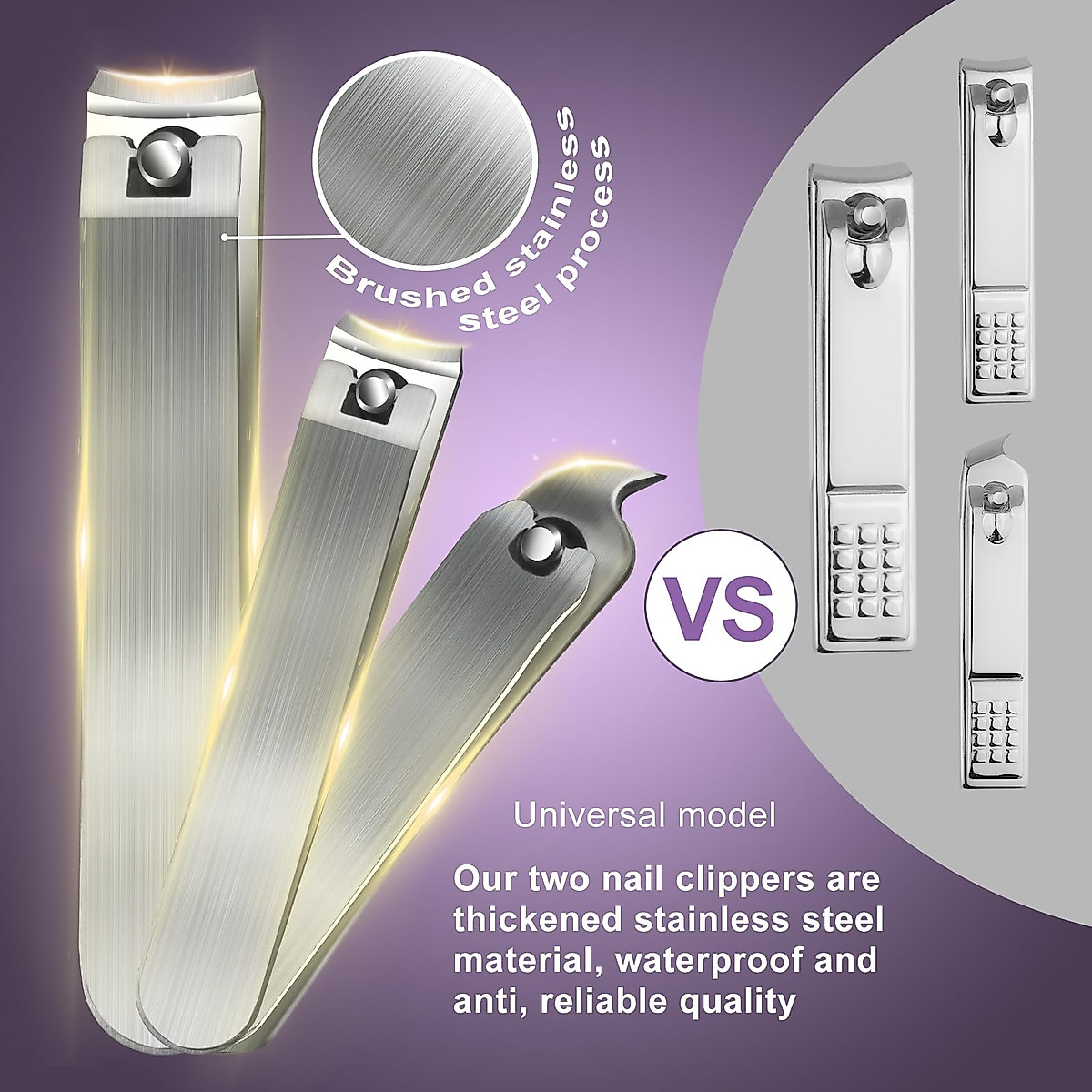 Manicure Set 15 in 1 Stainless Steel Nail Clippers Set, Nail Manicure Kit,Toenail Clippers,Pedicure Kit,Pedicure Tools,Suitable for Travel Manicure Tools,Nail Care Kit