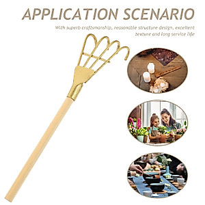 5pcs Incense Gray Iron Rake Bonsai Digging Rake Small Ashes Rakes Small Gardening Tools Tine Desktop Rake Iron Small Rakes Small Garden Rake Small Iron Rakes Rake for Transplanting