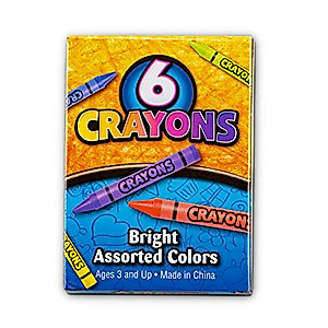 Bedwina Bulk Crayons - 720 Crayons! Case Of 120 6-Packs, Premium Color Crayons for Kids, Non-Toxic for Party Favors, Restaurants, Goody Bags, Stocking Stuffers