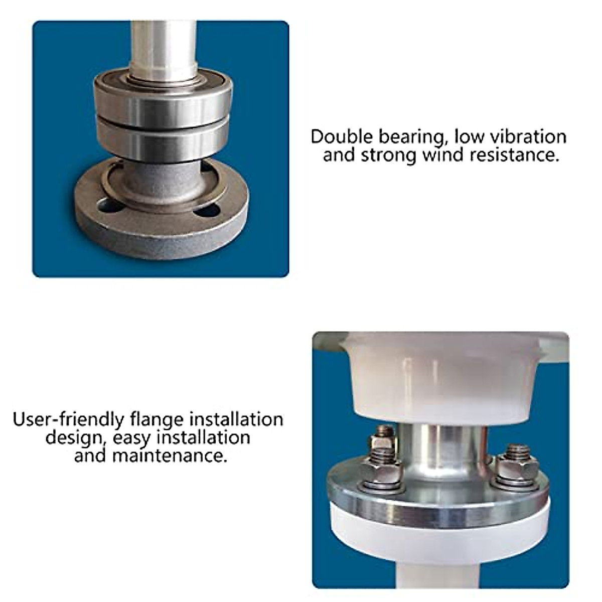 High Efficiency 3000W 12V/24V/48V Vertical Wind Turbine Generator Home Windmill Yacht Farm Lantern Wind Power Turbine Generator (White),24v