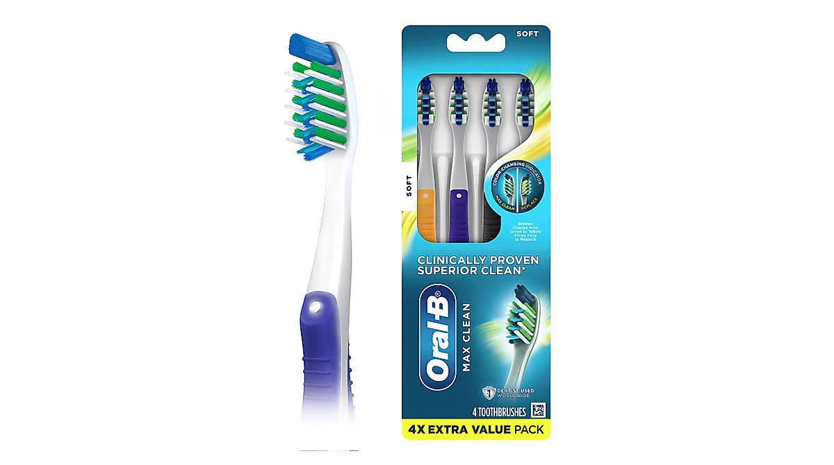 Oral-B CrossAction Max Clean Toothbrush - 4 Count