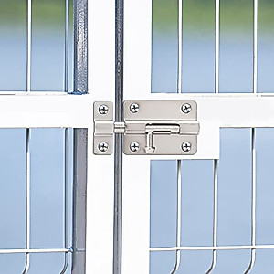 Door Security Slide Latch Lock, Keyless Entry Door Lock, Thickened Heavy Duty Steel Sliding Door Lock, Easy to Install Gate, Slide Latch Lock with 12 Screws
