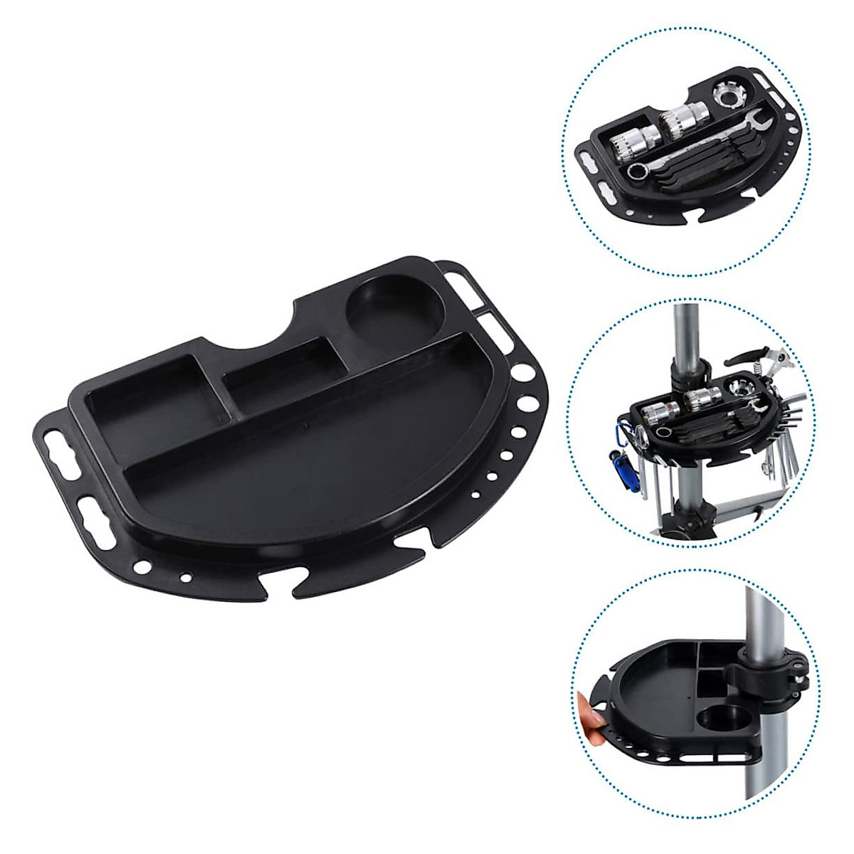 Toddmomy 1pc Repair Bike Repair Station Portable Work Bench Mechanic Tool Storage Shelves Plastic Tripod Base Stand Work Tray Portable Bike Repair Rack Bike Display Support Repair Workstand