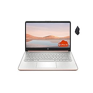 HP 14 Laptop, AMD 3000 Series Processor, 32GB RAM, 1TB Storage, 14-inch Micro-Edge HD Display, Long Battery Life, Webcam, Thin & Portable, Windows 10 + One Year of Office365, Rose Gold
