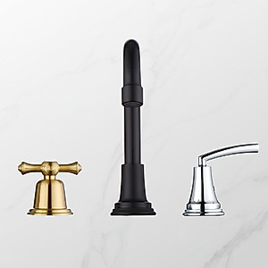 RKF Faucet- Replacement Lever Handles with Valve Faucet Accessory Faucet Parts Faucet Kit Chrome Polished B023