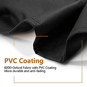 Stanbroil Pyramid Patio Heater Cover, Heavy Duty Waterproof Outdoor Heater Cover with Zipper, 21x21x90 Inch, Black&Camel