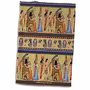 3dRose Lee Hiller Designs General Themes - Egyptian Hieroglyphics - Towels (twl-4937-1)