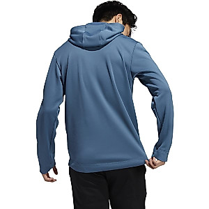 adidas Men's Game and Go Big Badge of Sport Hoodie, Orbit Indigo/Orbit Indigo, Large