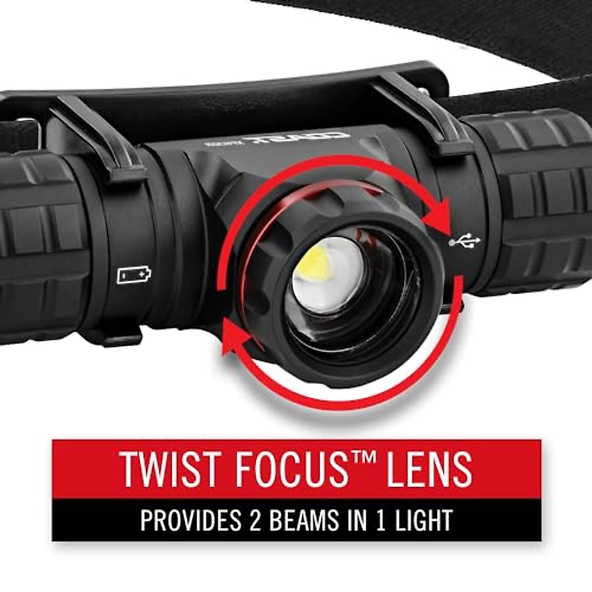 Coast XPH30R 1200 Lumen USB-C Rechargeable Dual Power Headlamp with Twist Focus Beam and Magnetic Base