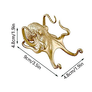 LTXDJ Cell Phone Stand 3 PC Octopus Mobile Phone Holder - Phone Dock Signature Pen Holder Aluminum Alloy Creative Octopus Lazy Mobile Phone Brush Play Phone Stand for Desk Decor Ornaments