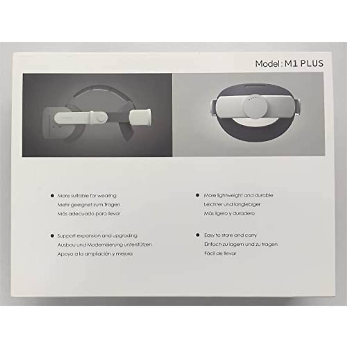 BOBOVR M1 Plus Head Strap Accessories,Compatible with Quest 2,Elite Strap for Enhanced Support and Lightweight Design,Replaceable Honeycomb Anti-Skid Pad