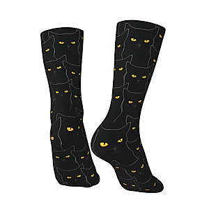 Mcewoel Black Socks for Women Girl Cat Socks for Adults Teenager Men Boys