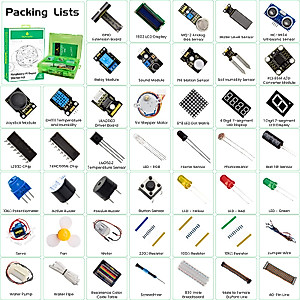 KEYESTUDIO Super Starter Kit for Raspberry Pi 4 3 3B/3B/B+, Tutorials C Language Python Java Code STEM Education Kit