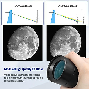 Astromania 2" ED 2X Dual Power Telescope Barlow Lens for Telescopes