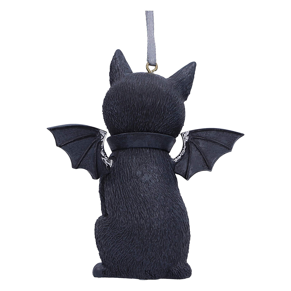 Nemesis Now Cult Cuties Malpuss Hanging Ornament 9.2cm, Resin, Black, Malpuss Winged Occult Cat Hanging Ornament, Bat Cat, Cast in The Finest Resin, Carefully Hand-Painted