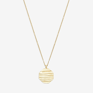 gorjana Women's Sunset Necklace, 18K Gold Plated, Wave Medallion Pendant