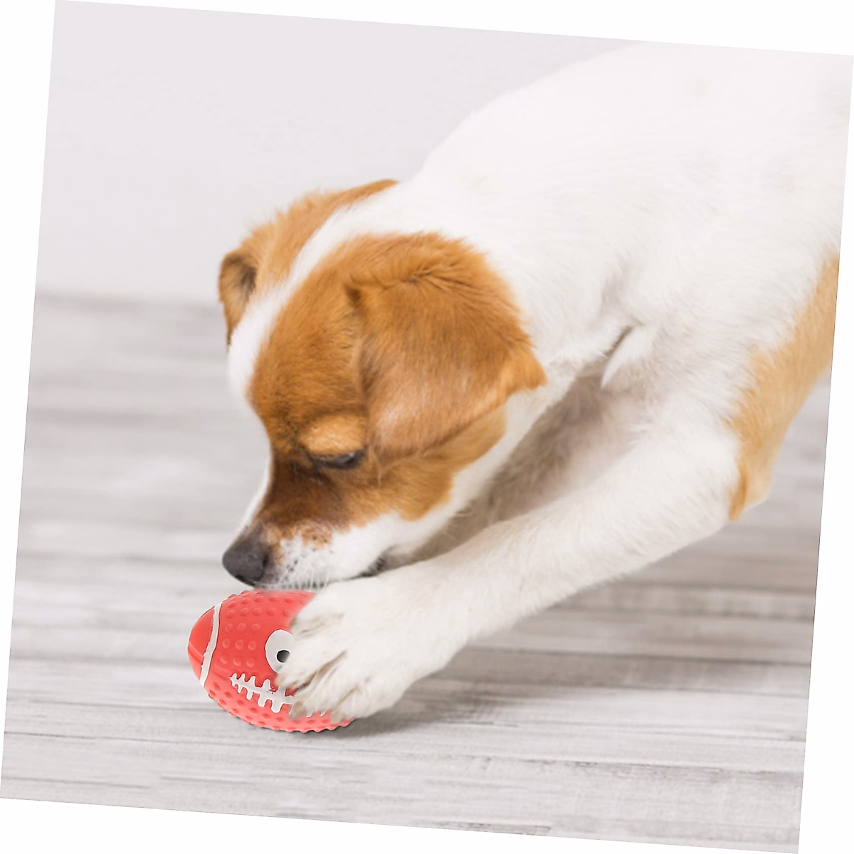 Didiseaon 3pcs Latex Squeaky Rugby Dog Toy Pet Squeaky for Outdoor Play Random Color