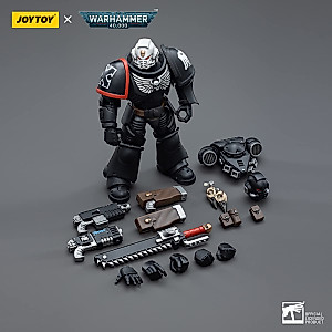 JOYTOY Warhammer 40,000 Action Figure, Raven Guard Intercessors Sergeant Ashan, 1/18 Warhammer 40K 4.7Inch Collection Model for Unisex, Adult, Christmas, Birthday Gifts, Ages 15 and Up