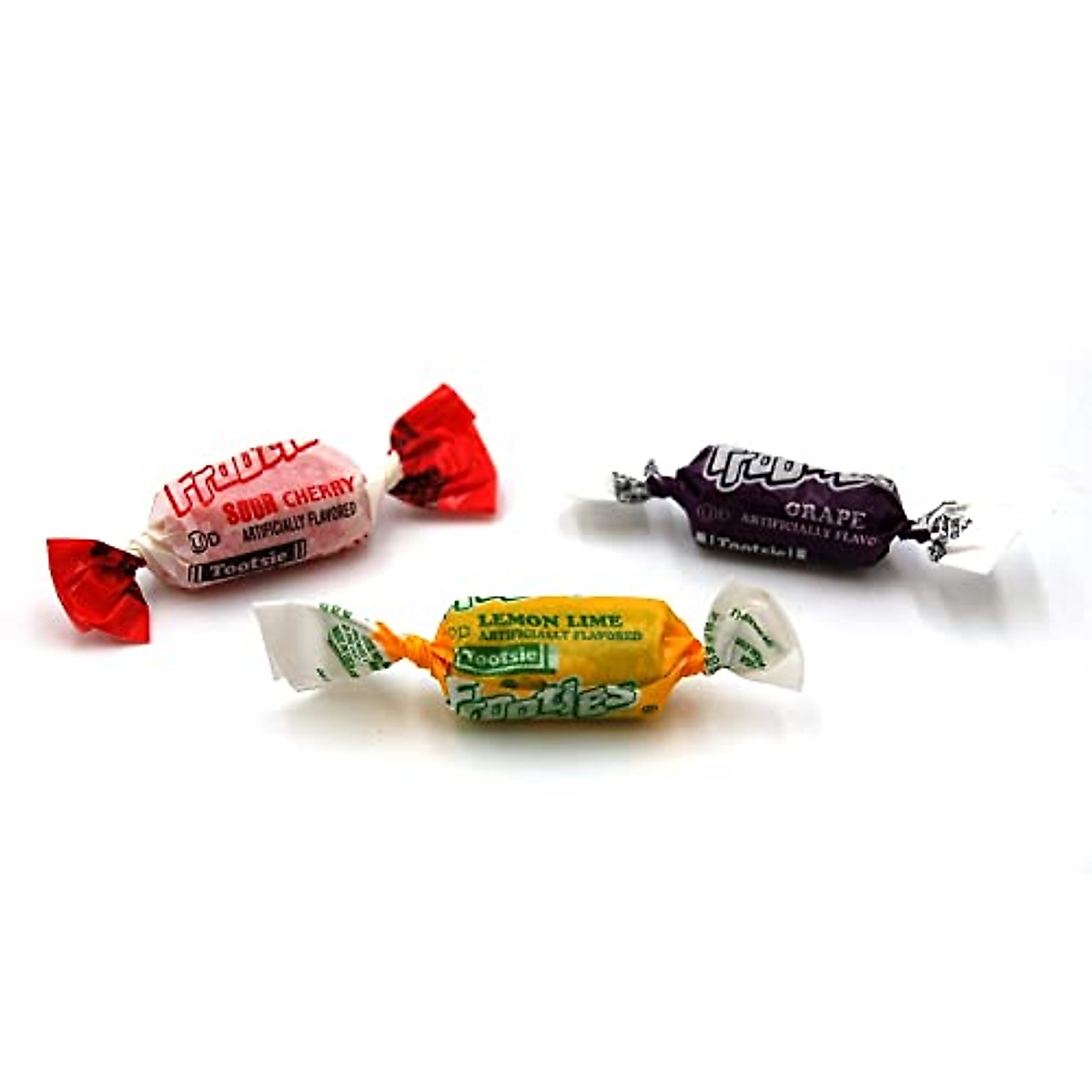 Tootsie Roll Frooties 3 Flavor Combo Mix -1.75 LB Assortment of Sour Cherry-Grape-Lemon Lime- Bulk Taffy Individually Wrapped Variety Pack - Packaged in a Secure Heat Sealed Bag - Snack Hotline