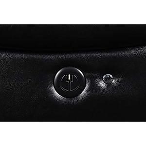 New Classic Furniture Flynn Sofa with Lighted Base, Black