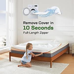 Marsail Full Size Mattress, 10-inch Gel Memory Foam Mattress, Medium-Firm Full Size Mattress in a Box for Pressure Relief & Support, Breathable Cooling Full Mattress with Zippered Cover