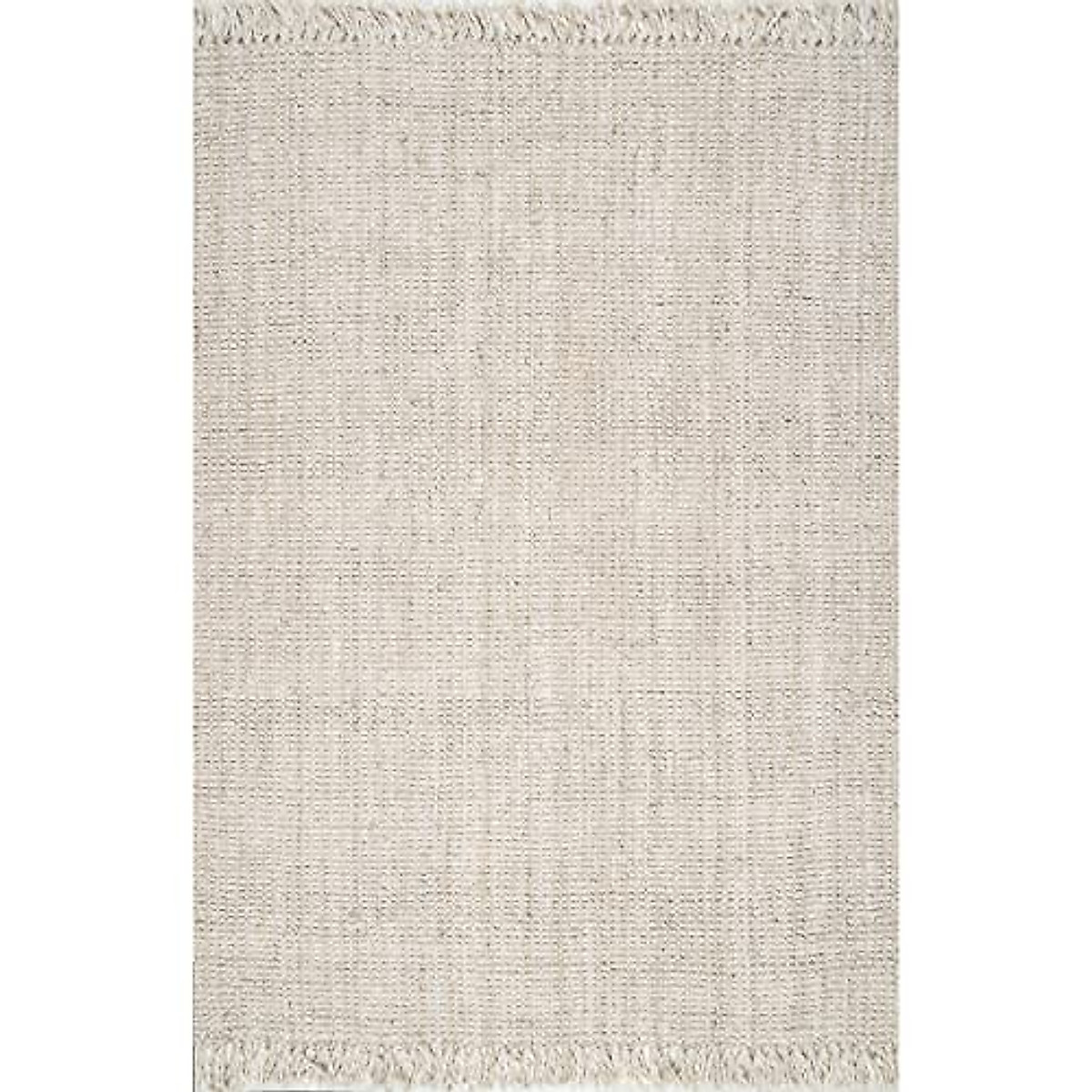 nuLOOM Daniela Farmhouse Chunky Jute Area Rug, 7' 6" x 10' 6", Off-white
