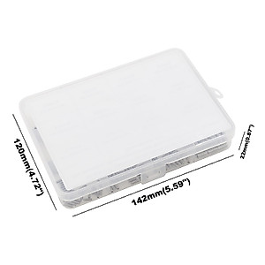 MCMASKE 300PCS #2-56#4-40#6-32#8-32 UNC 304 Stainless Steel Internal Hex Drive Cup Point Set Screws Assortment Kit