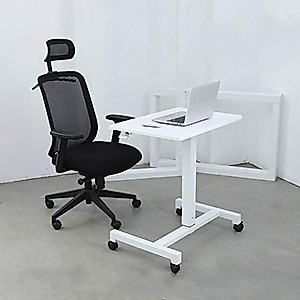 COTCLO Learn Office Computer Table Home Standing Automatic Pneumatic Adjustable Lifting Sofa Bed Lazy Mobile Office Computer Desk Speech Table