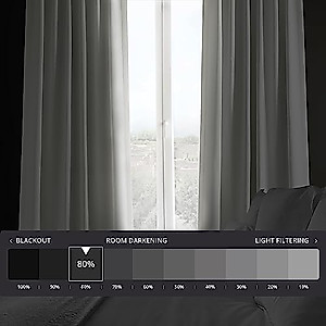 HPD Half Price Drapes Bellino Room Darkening Curtains 108 Inches Long Curtains for Bedroom & Living Room (1 Panel), 50W x 108L, Chalk Off White