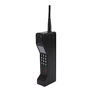 Asixxsix Retro Brick Cell Phone Ornament, Vintage Classic Cellular Phone Model Stylized Ornaments Retro Brick Cell Phone Model for Shooting Props Home Office Decoration, Unique Gift for Kids(Black)