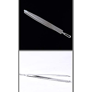 Healifty Slant Tweezers Stainless Steel Eyebrow Tweezers Multi-Functional Slant Tip Tweezer for Women Men 1pcs(Silver)